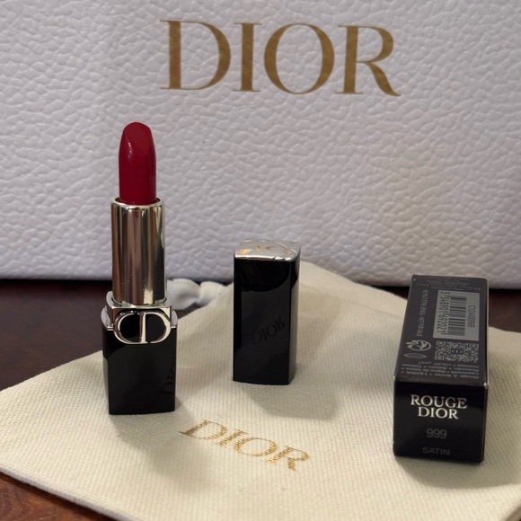 Dior | Makeup | Nib Dior Rouge 999 Satin Lipstick 5g With White Dior ...
